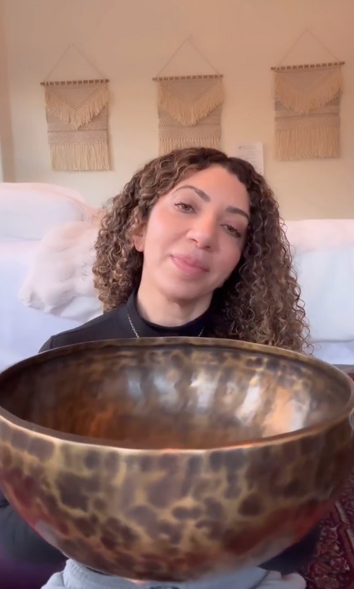 The Jupiter Bowl: Large 12 Inch Handmade Bronze Singing Bowl From Nepa